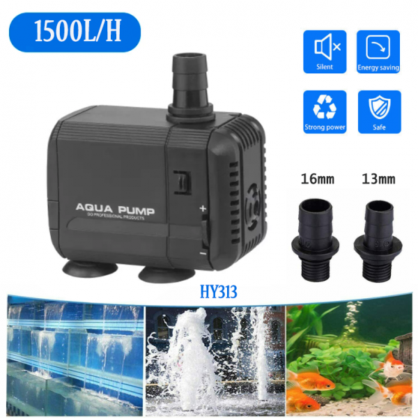 Fish Tank Water Pump HQRP 800L/h - 13W Aquarium Fountain Pump For Fresh ...