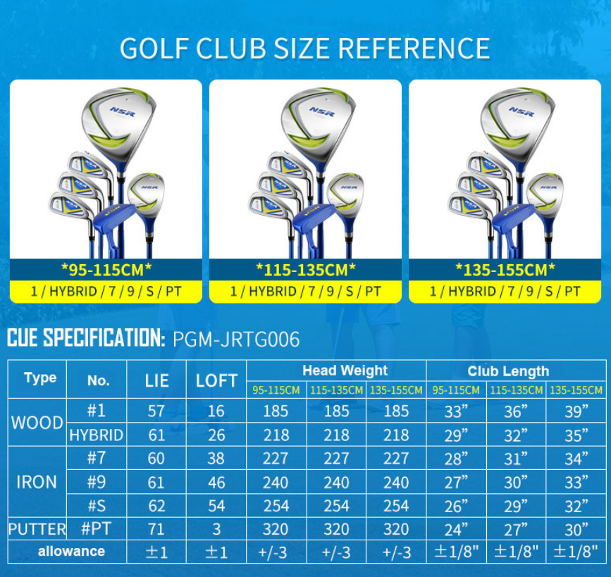 PGM Kids Golf Clubs Children Golf Clubs Left Hand Left Hand – iFirst