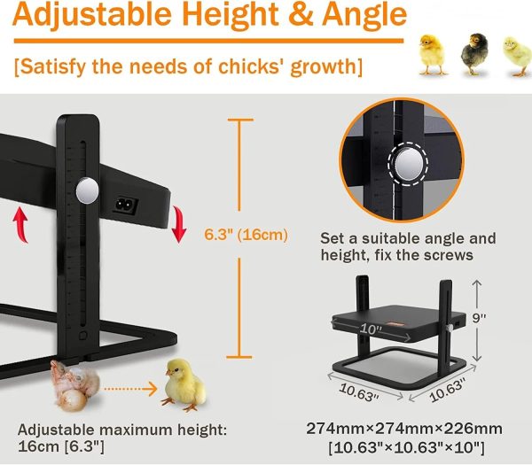 Chick Brooder Heater， Poultry Brooder Heating Plate，Adjustable Temp ...