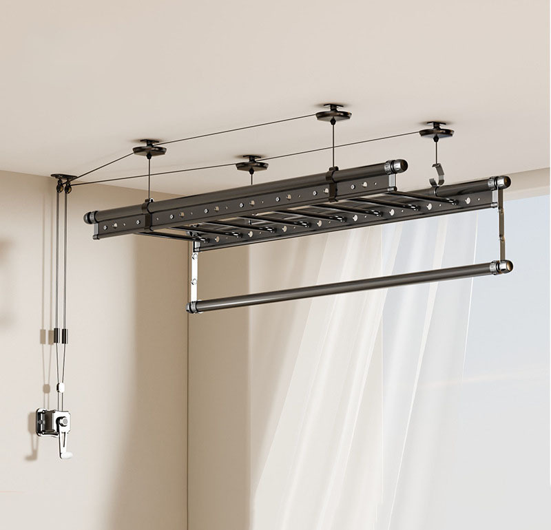 Aluminum Alloy Ceiling Mounted Lifting Drying Rack, Hanging Pulley ...